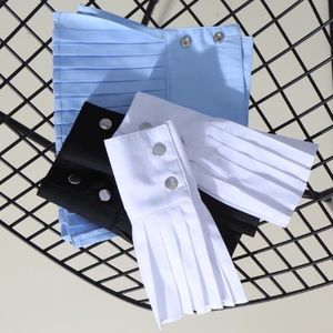 Accessories | Pleated Sleeve Cuffs Blue White Black | Poshmark